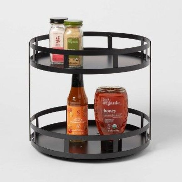 Brightroom | Dining | 2tier Metal Lazy Susan Turntable Black Brightroom ...